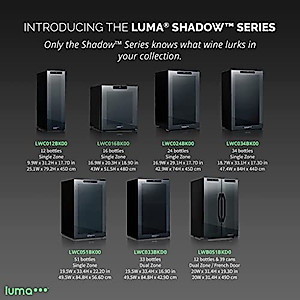 Luma Comfort Shadow Series Wine Cooler Refrigerator 12 Bottle & 39 Can Dual Temperature Zones, Freestanding Mirrored Wine and Beverage Fridge with Double-Layer Tempered Glass Door & Compressor Cooling