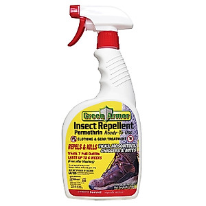 Green Armor Insect Repellent Permethrin RTU, Trigger Spray, 32 Ounce