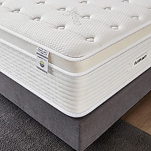 Full Size Mattress - 14 Inch Cool Memory Foam & Spring Hybrid Mattress with Breathable Cover - Comfort Plush Euro Pillow Top - Rolled in a Box - Oliver & Smith