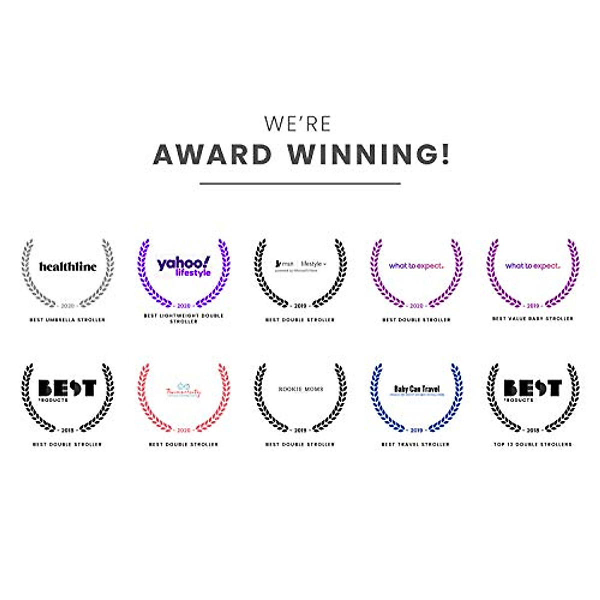 Delta Children LX Side by Side Stroller - with Recline, Storage & Compact Fold, Grey