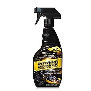 Milwaukee Muscle - Auto Car Interior Cleaner Detailer Spray - 24 Fl Oz - For Cars, Bikes, Boats - Cleaner and Conditioner For Leather, Vinyl, Plastics, Screens - Upholstery Protectant Detailing Spray
