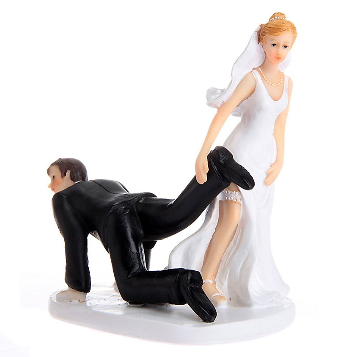 Riverbyland Bride Drag Groom Figurine Wedding Cake Topper