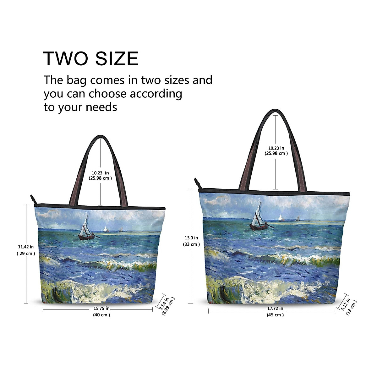 Women's Tote Shoulder Bag Monet Sailboat Sea Top Handle Bag Handbag