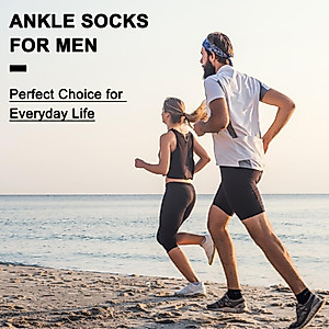 eallco 8 Pairs Mens Ankle Socks Low Cut Socks for Men Sock Size 10-13