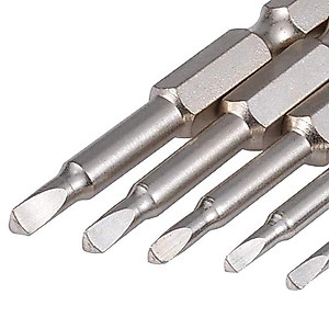 Mesee 5 Pcs Magnetic Triangle Head Screwdriver Bit Set, S2 Steel Triangular Screwdriver Bits 1/4 Hex Shank Triangle Drill Bit, 50mm length