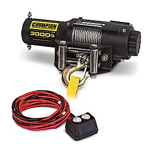 Champion 3000-lb. ATV/UTV Winch Kit, BLACK,RED