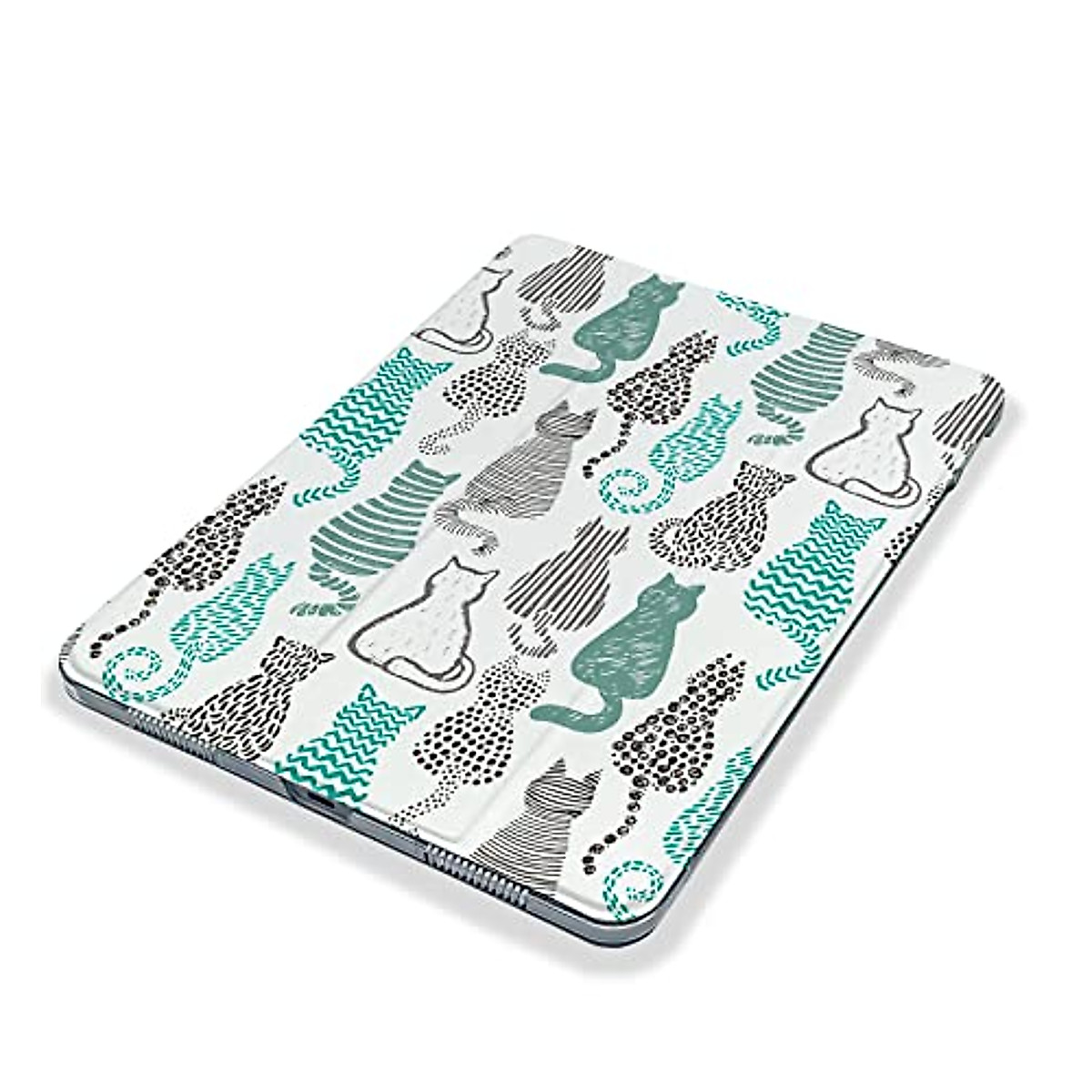 Cute Cat Silhouette Kitten case Compatible with iPad Mini Air Pro 7.9 8.3 9.7 10.2 10.9 11 12.9 inch Pattern Cover New 2022 2021 Trifold Stand 3 4 5 6 7 8 9 Generation 473 (12.9 Pro 3/4/5 gen)