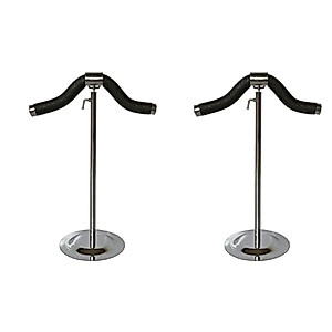 Cabilock 2PCS Stainless Steel T Shirt Display Clothes Display Stand Flexible Shoulder Stand Girl Dress Clothes Stand Metal Clothes Hanger Rack