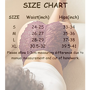 Sth Big Cheeky Underwear for Women Lace No Show Bikini Soft Breathe Seamless Panties Ladies Sexy Hipster Set 6 Pack