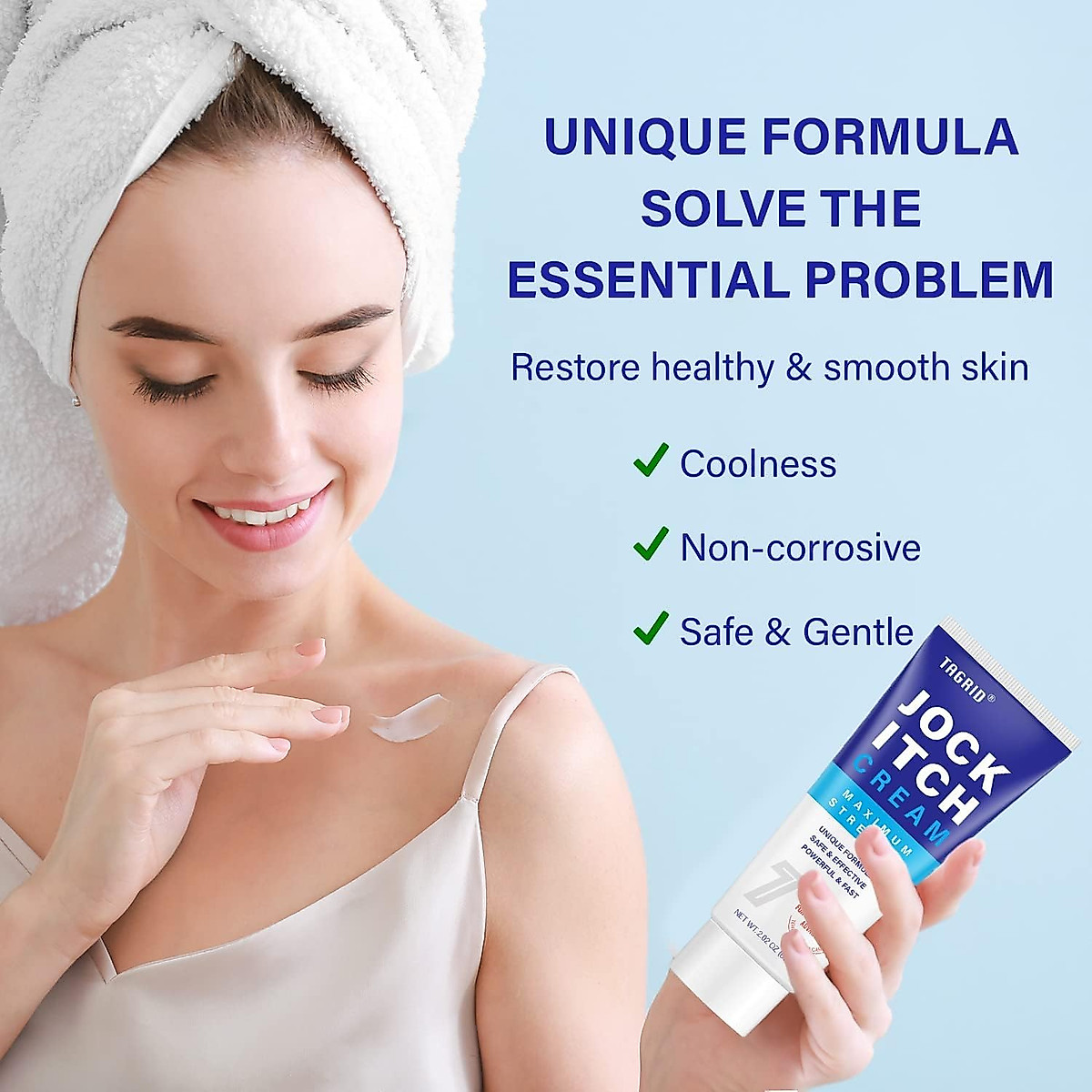 Top-Notch Jock Itch Cream, Jock Itch, Jock Itch Cream Extra Strength for Men & Women, Itchy Balls Cream, Yeast Infection Treatment for Men & Women, Itch Cream - Powerful and Fast - 60g