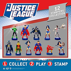 Justice League Toppers, 12-Pack – DC Toys, Stampers, Action Figures – Batman, Wonder Woman, Superman, Robin, The Flash, and More by PMI, 2.4 in, Ages 3+