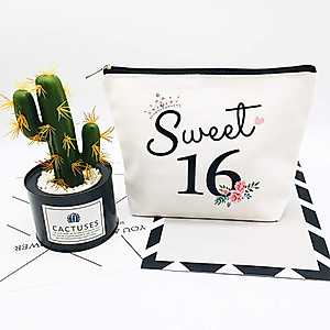 Charmoly Sweet 16 Gifts for Girls 16th Birthday Gifts Ideas 16 Year Old Girls Sweet Sixteen Gifts for Teen Girls Cute Makeup Bag
