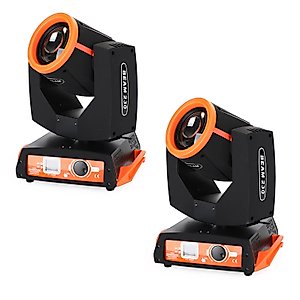 Frezon 2PCS 7R 230W Stage Lights Moving Head Light, RGBW DJ Lighting, 8 Prism Strobe DMX 16Ch for Wedding DJ Party Stage Lighting