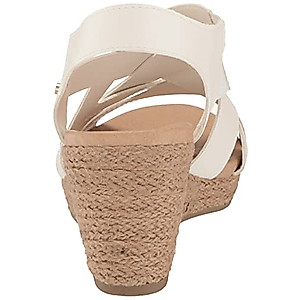 Dr. Scholl's Shoes Women's Everlasting Espadrille Wedge Sandal, White Smooth, 7