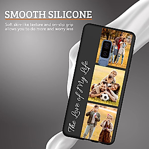 SuSuTiFy Custom Personalized Phone Case for Samsung Galaxy S9 Plus Design Your Own Multi Picture Collage Slim Soft Black Phone Cover for Family Friends Couple Gift