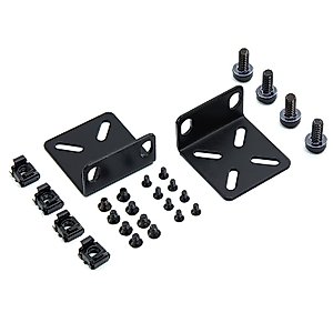 PhyinLan Rack Mount Kit Universal 1U Rack Ears with Adjustable Holes Distance, Compatible for Most Cisco, NETGEAR,Dell, D-Link, Linksys, TRENDnet and Buffalo Tech Switches