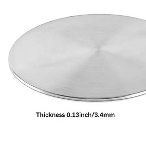 Heat Diffuser Induction Plate 9.45inch/24cm Stainless Steel For Gas Stove Glass Cooktop Induction Plate Adapter Induction Cooker Cooking Hob Range Pans…