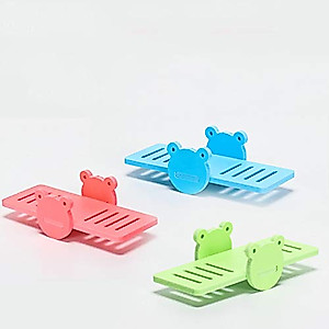 balacoo Wooden Toys Wooden Toys 3 Pcs Hamster Toys Wooden Seesaw Cartoon Frog Platform Climbing Toys Sport Exercise Toys for Hamster Mic Hedgehog Lizard Small Animals Green Chew Toys Chew Toys