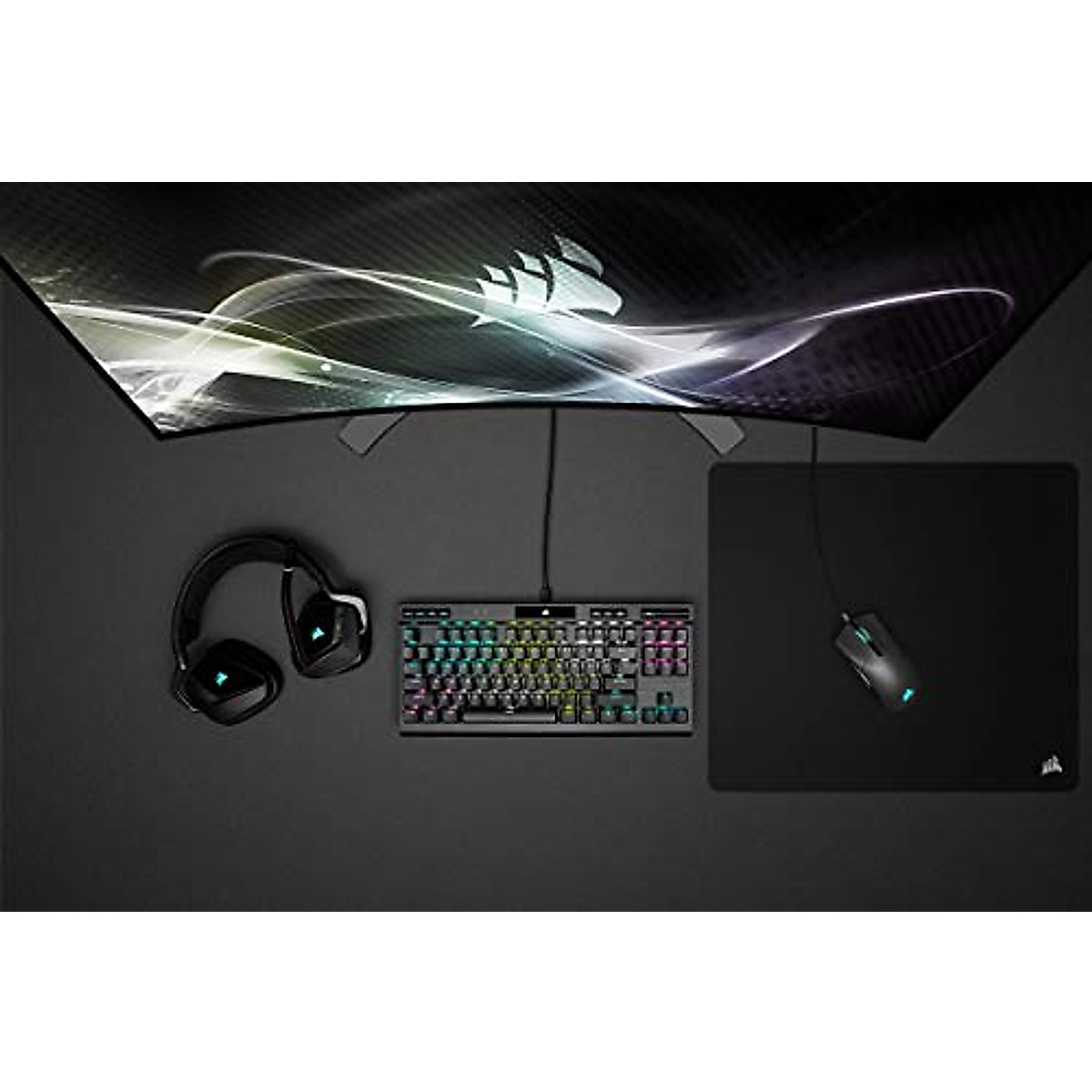 CORSAIR SABRE RGB PRO CHAMPION SERIES FPS/MOBA Gaming Mouse - Ergonomic Shape for Esports and Competitive Play - Ultra-Lightweight 74g - Flexible Paracord Cable,Black