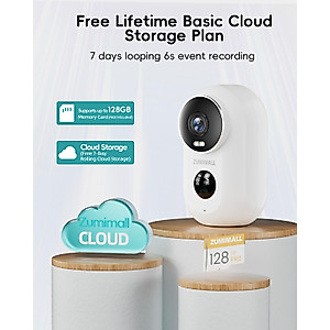 ZUMIMALL 2K Solar Camera Security Outdoor, Solar Powered Battery Operated Wireless FHD Outside Surveillance Camera for Home Security, Night Vision, PIR Motion Detection, IP66 Waterproof, 2.4G WiFi