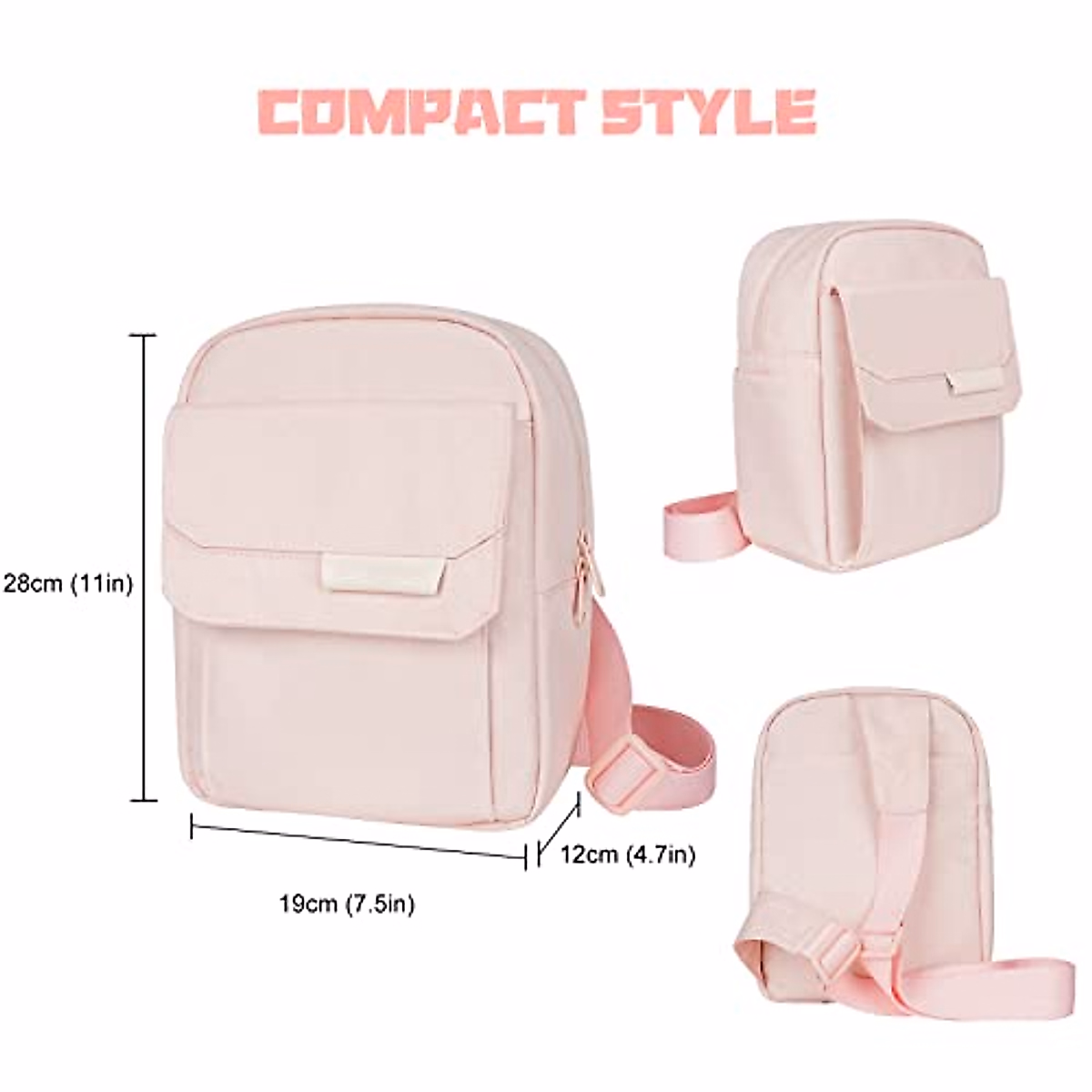 TULLIO Camera Bag Small for Photographer Canvas Camera Sling Bag Waterproof Dslr Camera Case Pink for Women Lightweight Compatible with Nikon Sony