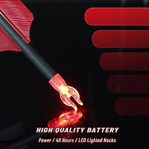 Letszhu 5 PCS Archery Nocks Lighted Nocks .244 inch/6.20mm Inner Diameter for Target Shooting Hunting