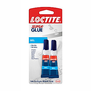 Loctite Super Glue Gel Tube, Clear Superglue for Plastic, Wood, Metal, Crafts, & Repair, Cyanoacrylate Adhesive Instant Glue, Quick Dry - 0.7 fl oz Tube, Pack of 2