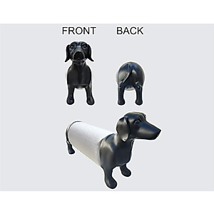 Weiner Dachshund Dog Paper Towel Holder Black Elegant Kitchen Decor | Best Gifts Idea - Dachstastic