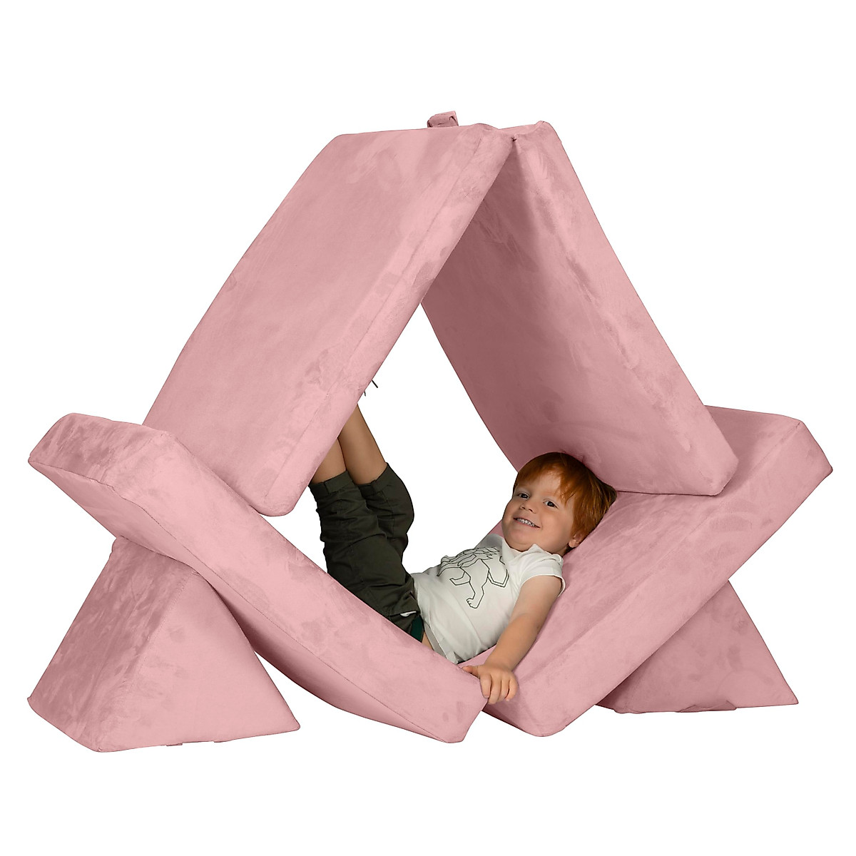 Hunter Huddle Kids Foam Play Pink Modular Couch