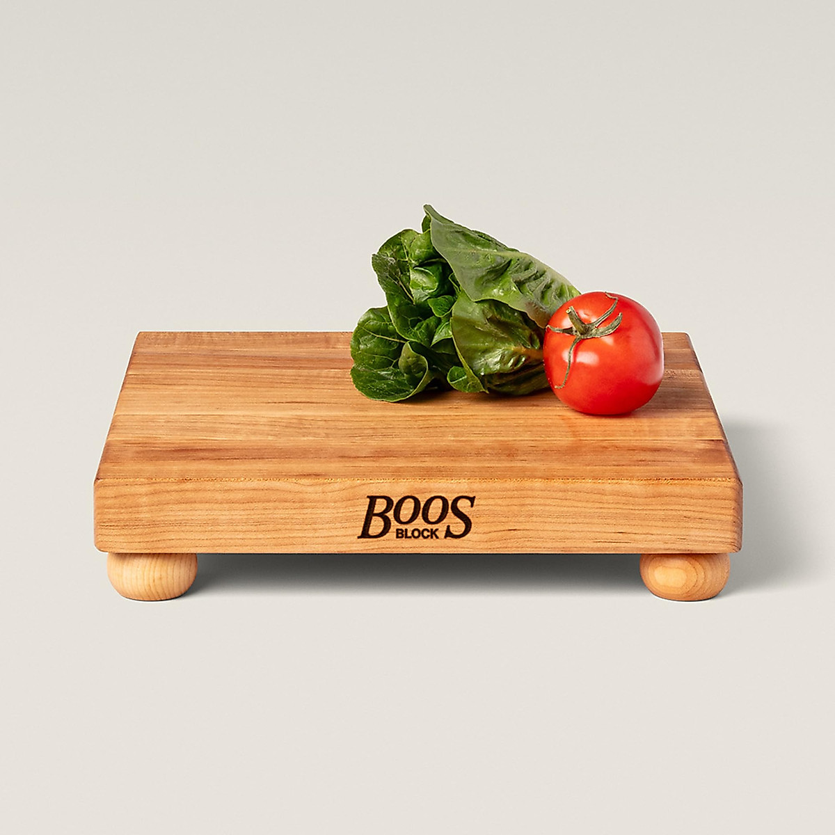 John Boos Block B12S Maple Wood Edge Grain Cutting Board with Feet, 12 Inches Square, 1.5 Inches Thick