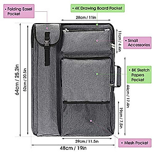 IN.DI&IN.WE Art Portfolio Case 18 x 24,Art Bags for Supplies Artwork/Poster Board/Project/Drawing Case.Large Art Portfolio/Display Screen Carrying and Traveling