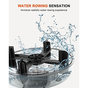 ECHANFIT Water Rowing Machine - Magnetic Rower with Monitor, Device Holder, Adjustable 16 Level Water Resistance, Easy Storage Rowing Machines for Home use
