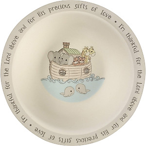 Precious Moments Noah's Ark Bamboo Toddler Mealtime Feeding and Dinnerware Set of 5, 182433
