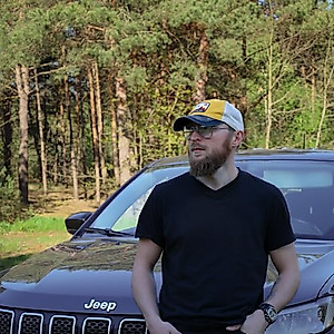 Jeep Have Fun Out There Patch Garment Washed Trucker Hat Unstructured Yellow