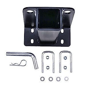 ZTUOAUMA Rear 2" Receiver Trailer Tow Hitch Kit with Mounting Hardware Pins Clips Compatible with Kawasaki Mule 600 610 SX KAF400 UTV ATVs
