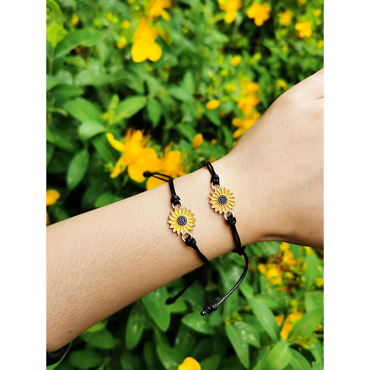 morniface Pinky Pomise Distance Matching Bracelets for Best Friends Couple Family Women Mens Teen Girls Sunflower Boho Bracelet Friendship Jewelry