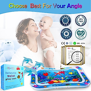 Niskite Tummy Time Water Mat - Baby Water Play Mat Tummy Time Toys,Inflatable Baby Tummy Time Mat for Sensory Development,Baby Toys for 3 6 9 12 Months Infant Boy Girl Gifts