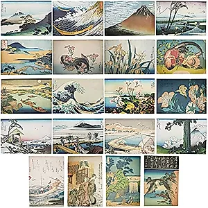 The Gifted Stationery Katsushika Hokusai Posters (13 x 19 In, 20 Pack)