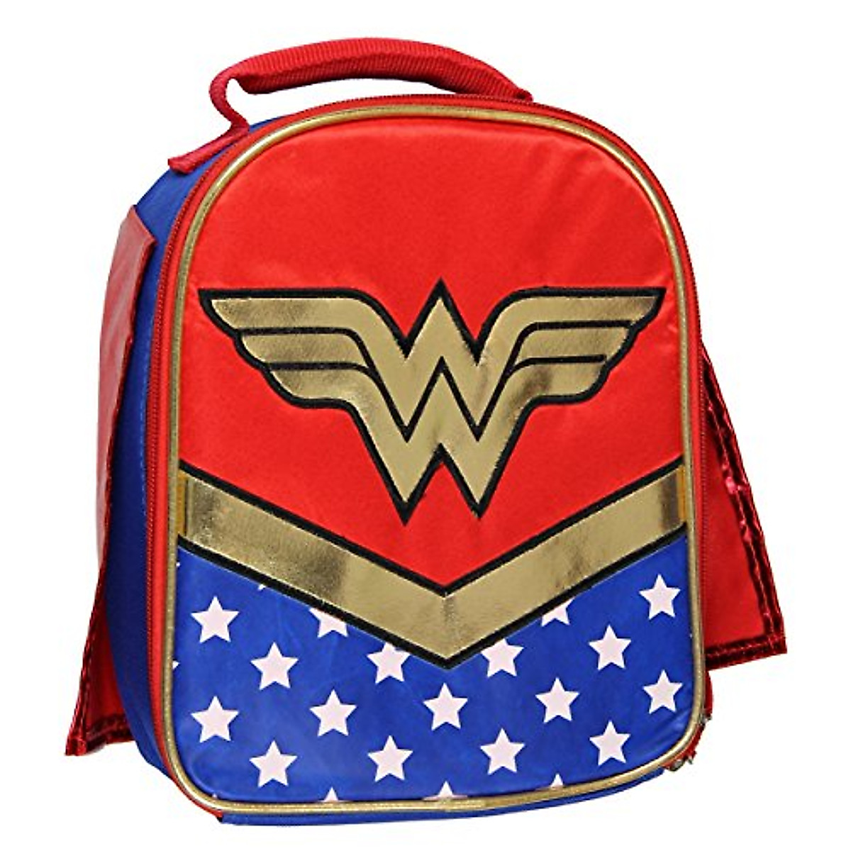 AI ACCESSORY INNOVATIONS DC Wonder Woman Lunch Box Soft Kit Insulated Cooler Bag With Cape