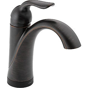 Delta Faucet Lahara Bronze Bathroom Faucet, Single Hole Bathroom Faucet, Single Handle, Diamond Seal Technology, Drain Assembly, Venetian Bronze 538T-RB-DST