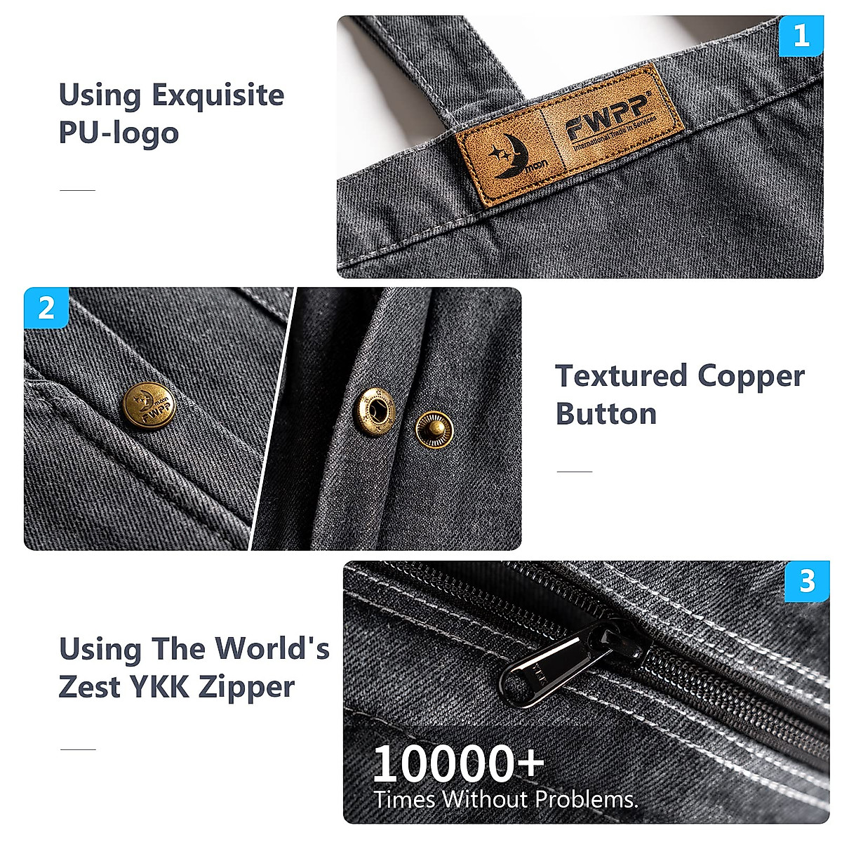 FWPP Womens Denim Hobo Bags, Jeans Casual Shoulder Bags for School Office Travel