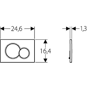 Geberit 115770115 Sigma01 115.770.115 Actuator Plate White, 1 Piece