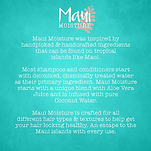 Maui Moisture Smooth & Repair Vanilla Bean Anti-Frizz Hair Butter Treatment, Coconut, 12 Ounce