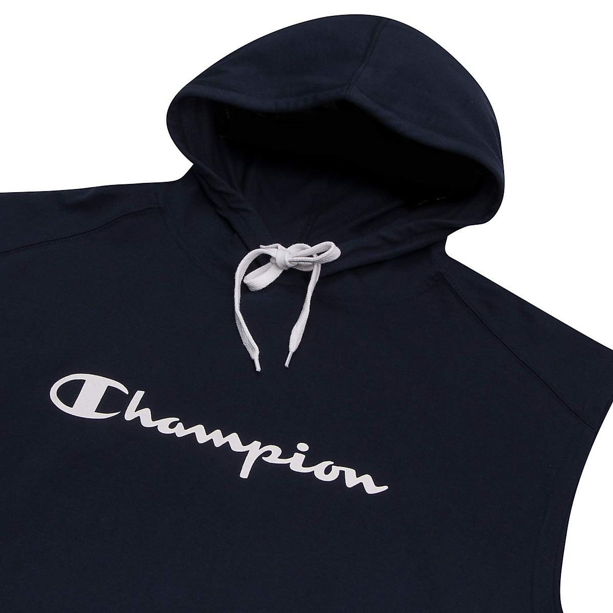 Champion Big and Tall Sleeveless Hoodies for Men – Mens Popover Workout Hoodies Navy