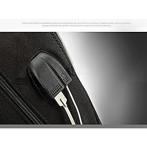 MOUNSHET NASA backpack logo astronaut USB charging + headphone hole casual bag unisex travel bag large capacity laptop bag (blue,18.9? X13.4?X 8.37")