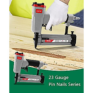 meite 23 Gauge Pin Nails, 1-3/16-Inch Micro Headless Pins for Pin Nailer - Copper Plated Pins Nails for Nail Gun, Ideal for Fine Woodworking and Trim Work (10,000 PCS)