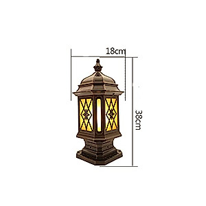 Enlylyog Chinese Style Outdoor Waterproof Courtyard Terrace Gate Wall Landscape Garden Creative Outdoor Home Villa Column Head Lamp,Hotel Outdoor Garden Stigma Lamp