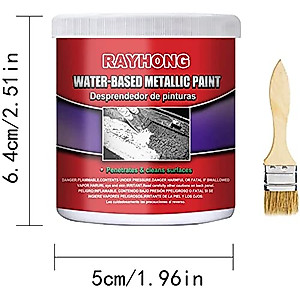 WKHOEOYV 100ML Rust Cleaner, Water-Based Metal Rust Remover,Car Chassis Derusting,Multi-Functional Car Metallic Paint Anti-Rust Chassis Universal Rust Converter Gel with Brush (1 Pcs)