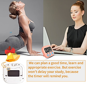 Digital Kitchen Timer for Cooking, Big Digits Loud Alarm Strong Magnetic Backing, Multi-Function Electronic Timer, Classroom Timers for Teachers Kids (White)