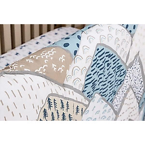 Trend Lab Florence 3 Piece Crib Bedding Set, Can Be Used As A Blanket Or A Playmat for Tummy Time, Includes Quilt, Fitted Crib Sheet and Skirt